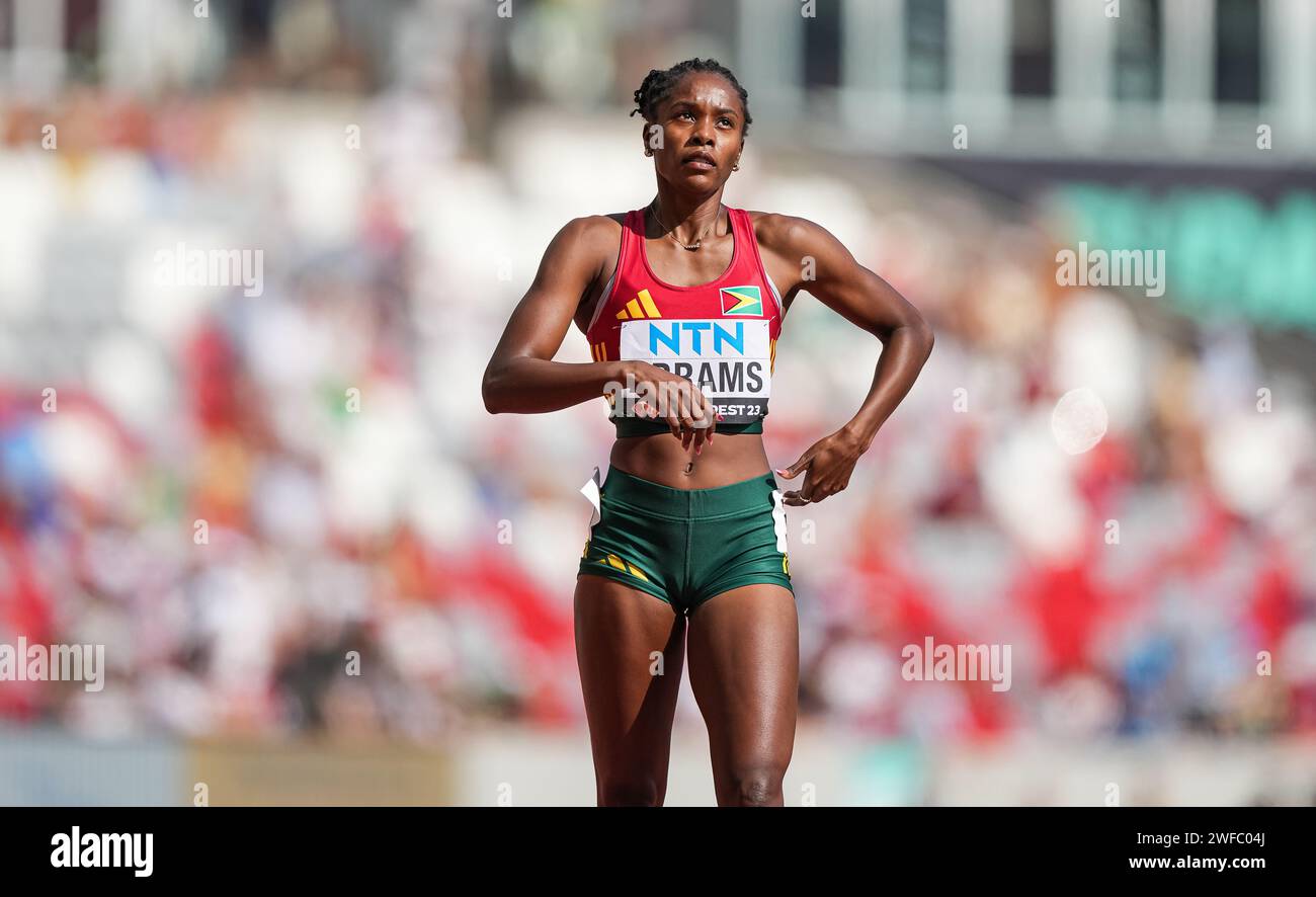 Aliyah ABRAMS participating in the 400 meters at the World Athletics ...