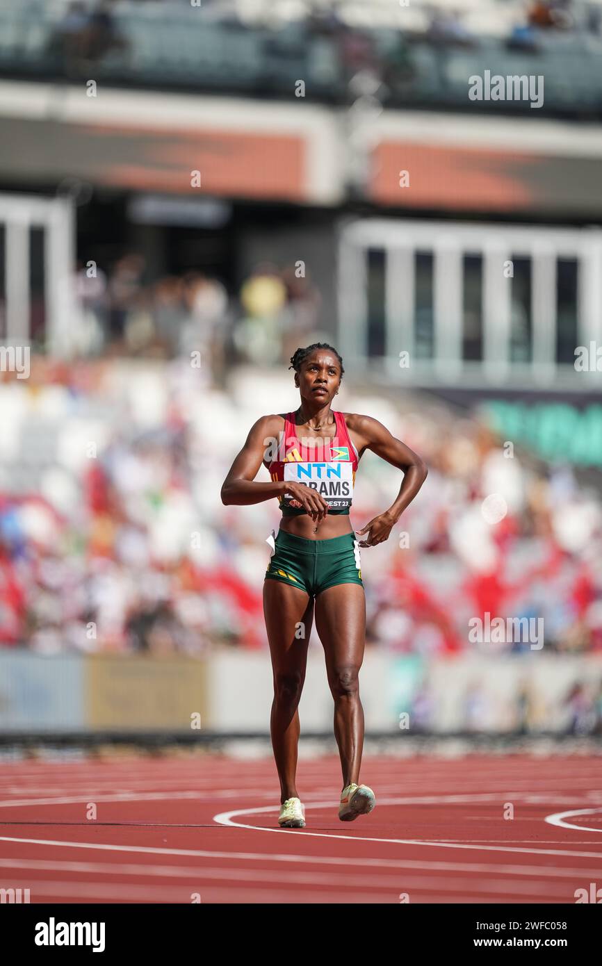 Aliyah ABRAMS participating in the 400 meters at the World Athletics ...