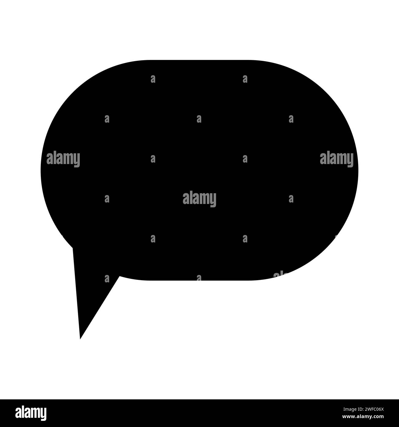 Speech chat icon. Black sign. Dialogue symbol. Communication button ...