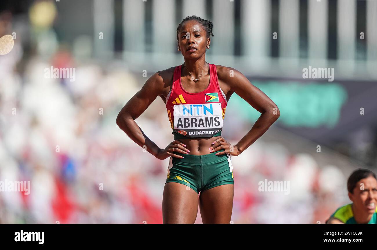 Aliyah ABRAMS participating in the 400 meters at the World Athletics ...