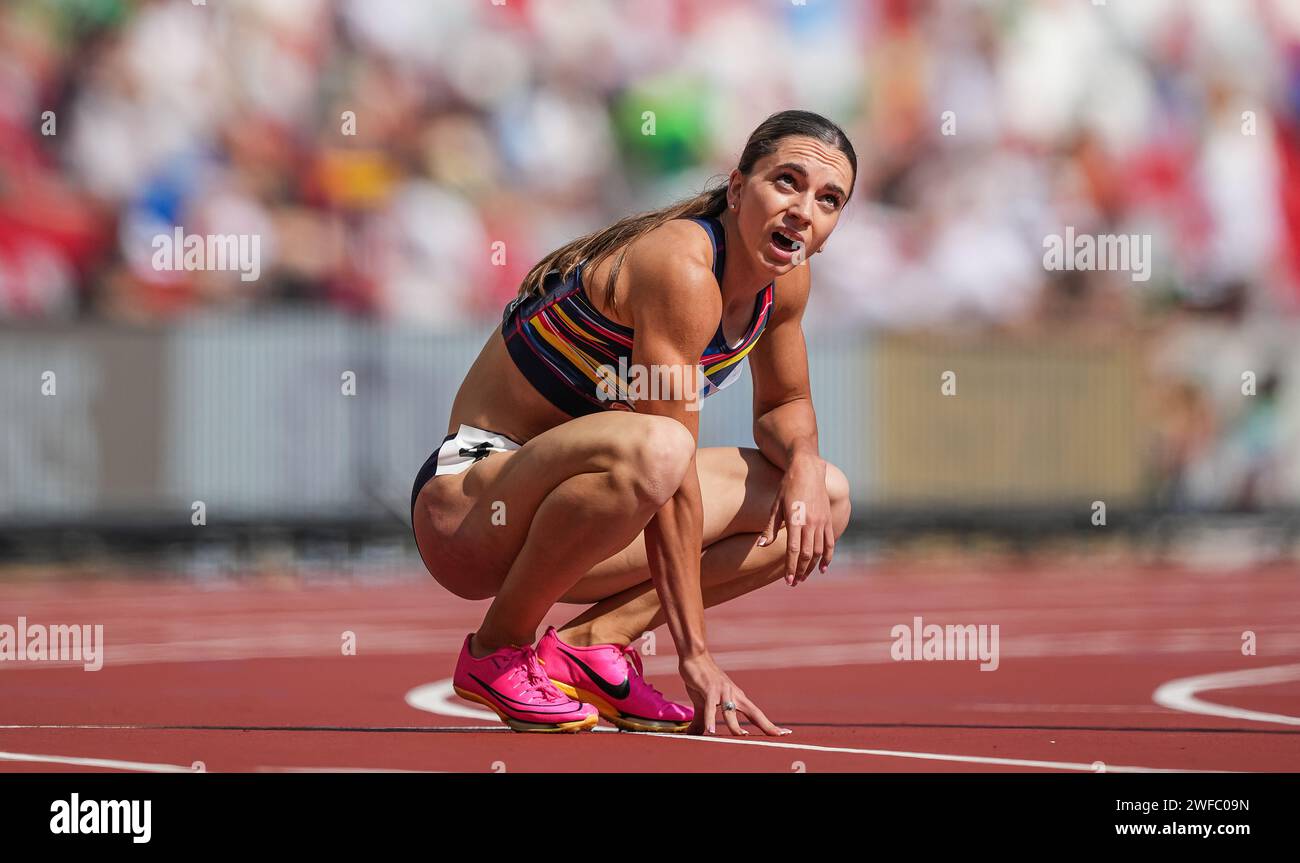 Andrea MIKLÓS participating in the 400 meters at the World Athletics ...