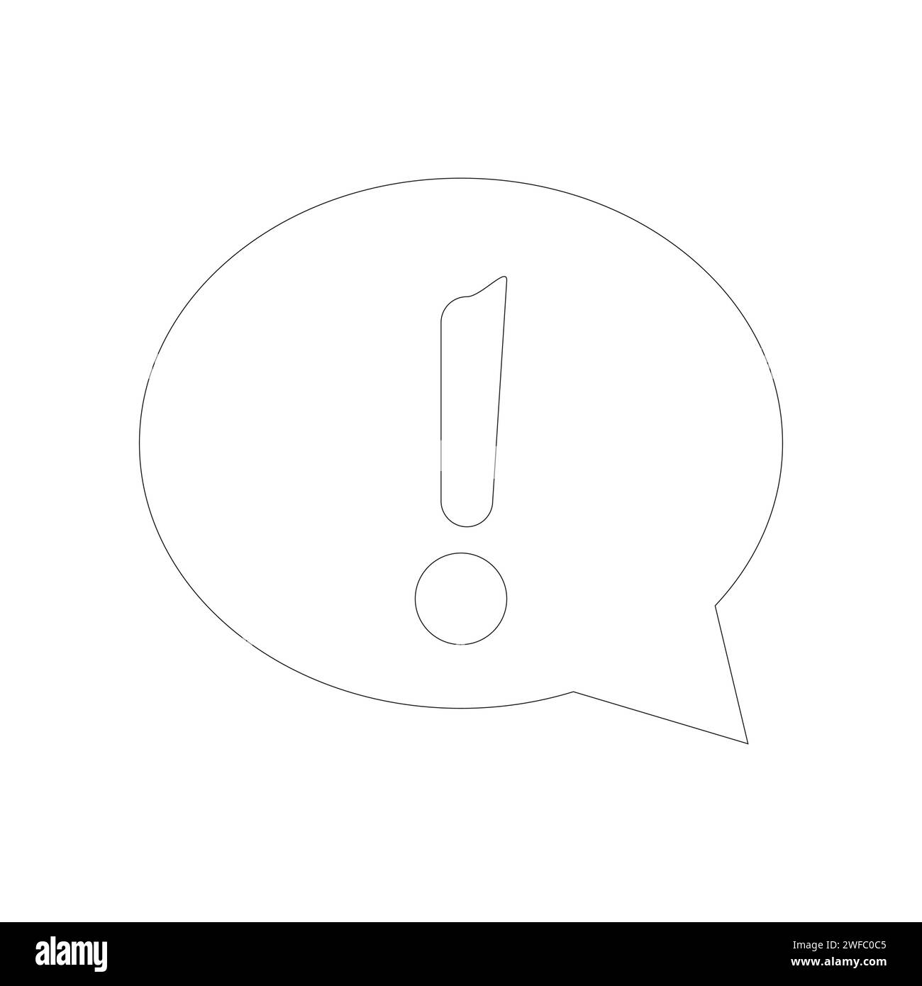 Exclamation mark white in Stock Vector Images - Alamy