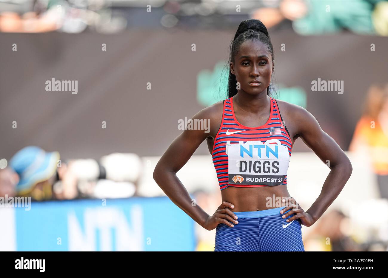 Talitha DIGGS participating in the 400 meters at the World Athletics ...