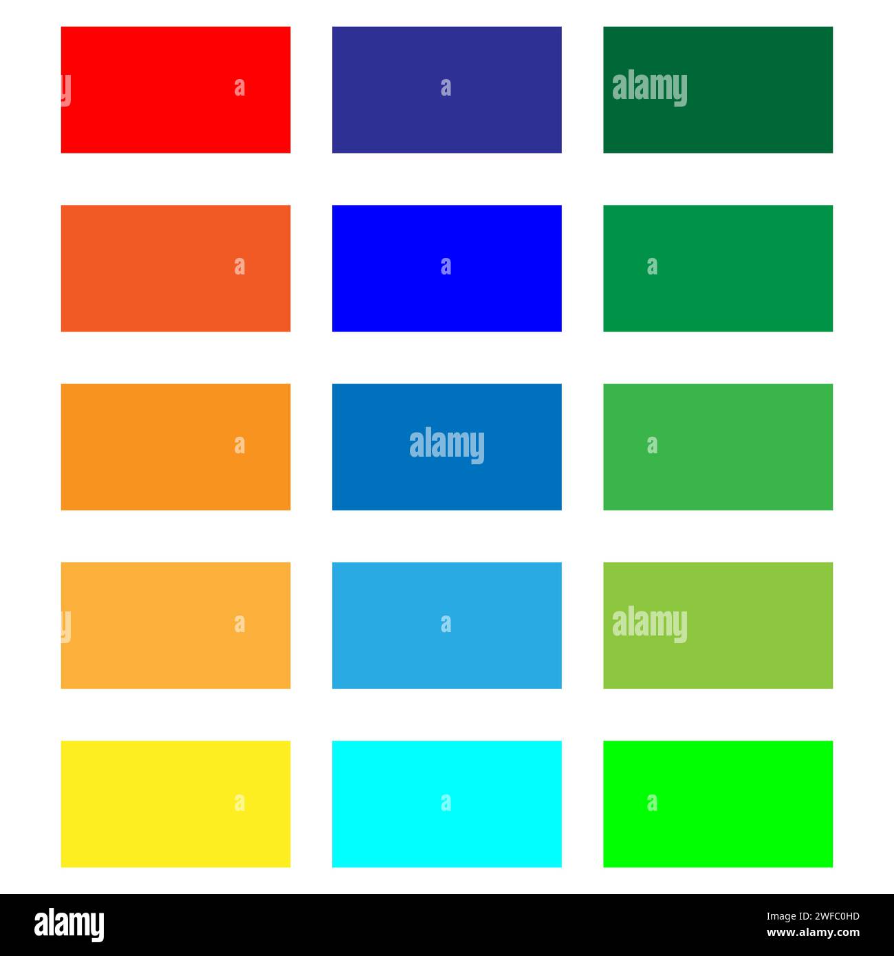 Collection of colored rectangle shapes. Interior design palette. Hand ...
