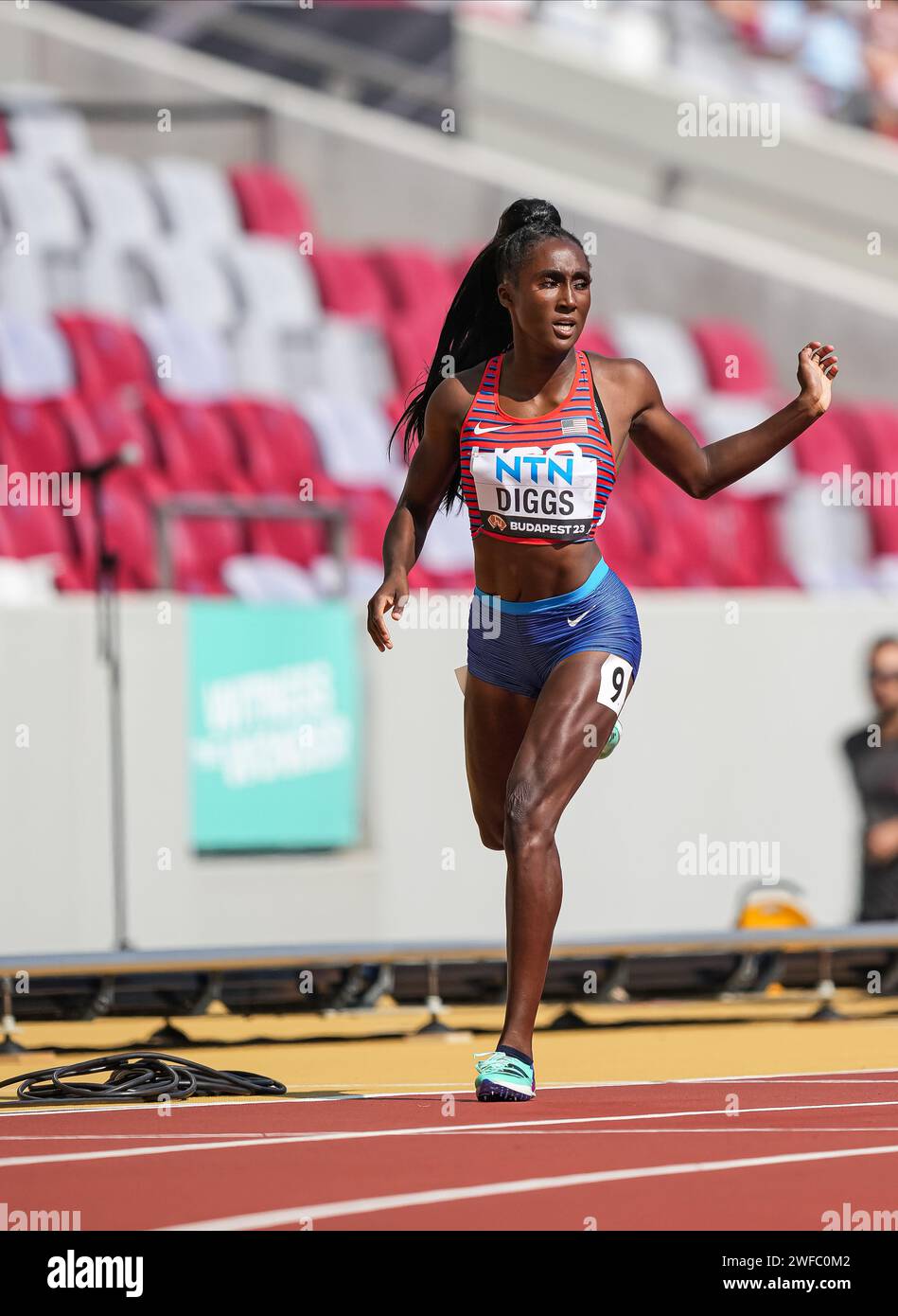 Talitha DIGGS participating in the 400 meters at the World Athletics ...