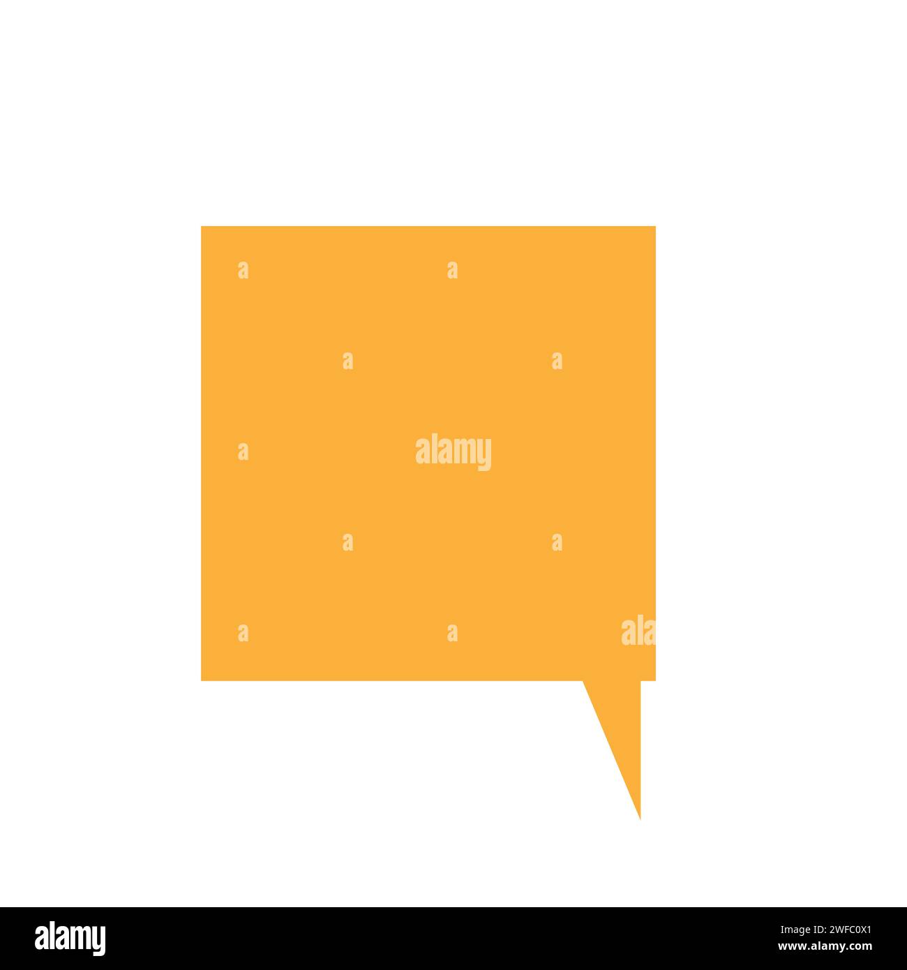 Chat box icon. Orange square sign. App element. Dialogue emblem ...
