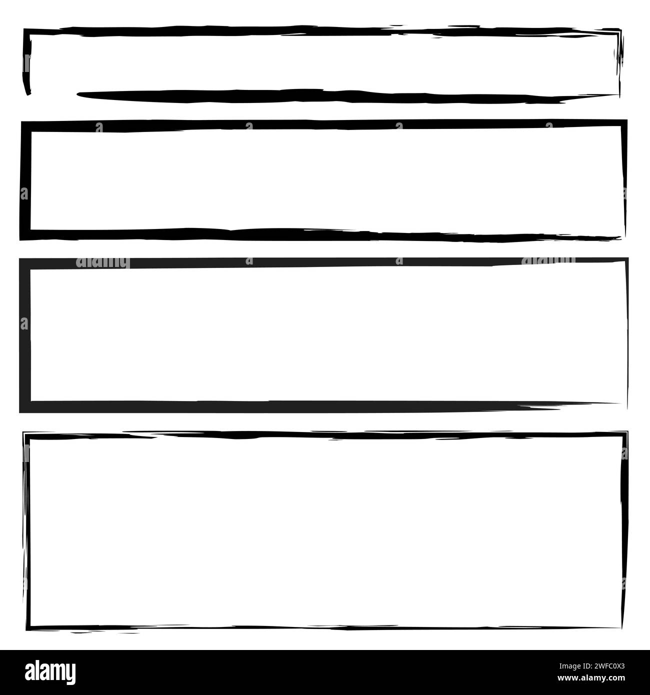 Box border outline drawing hi-res stock photography and images - Alamy