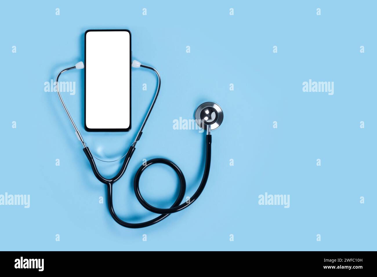 Online doctor. Mobile phone mockup for medical app. Smartphone white ...