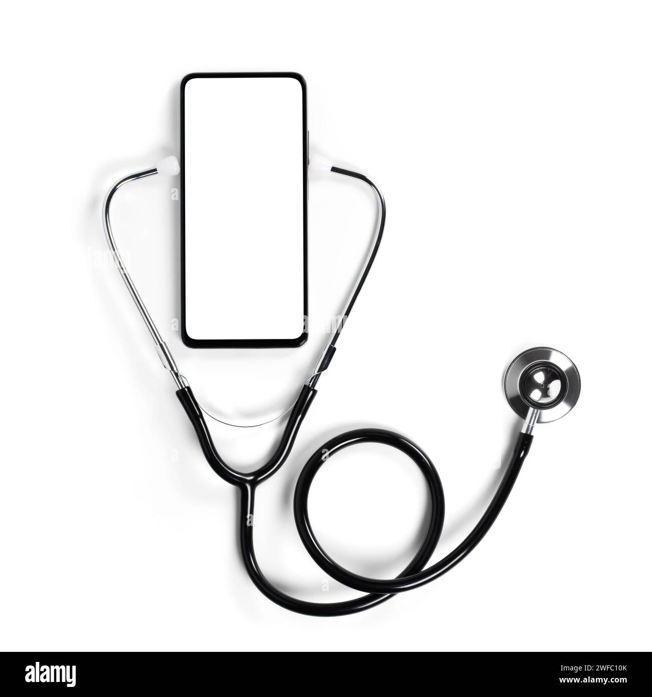 Online doctor. Mobile phone mockup for medical app. Smartphone white ...