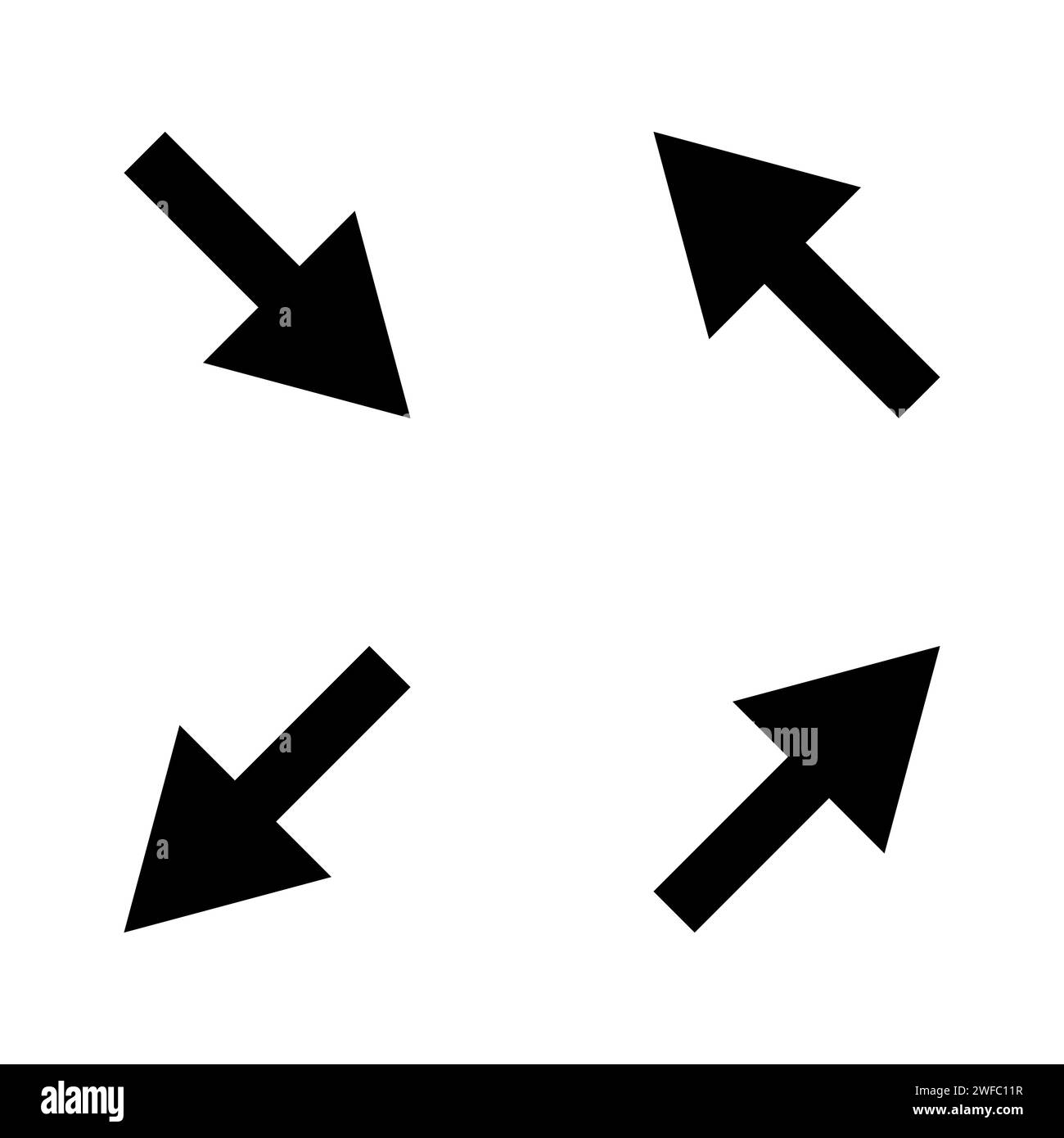 Diagonal arrows icon set. Up and down cursor. Button insignia. Navigation concept. Vector ...