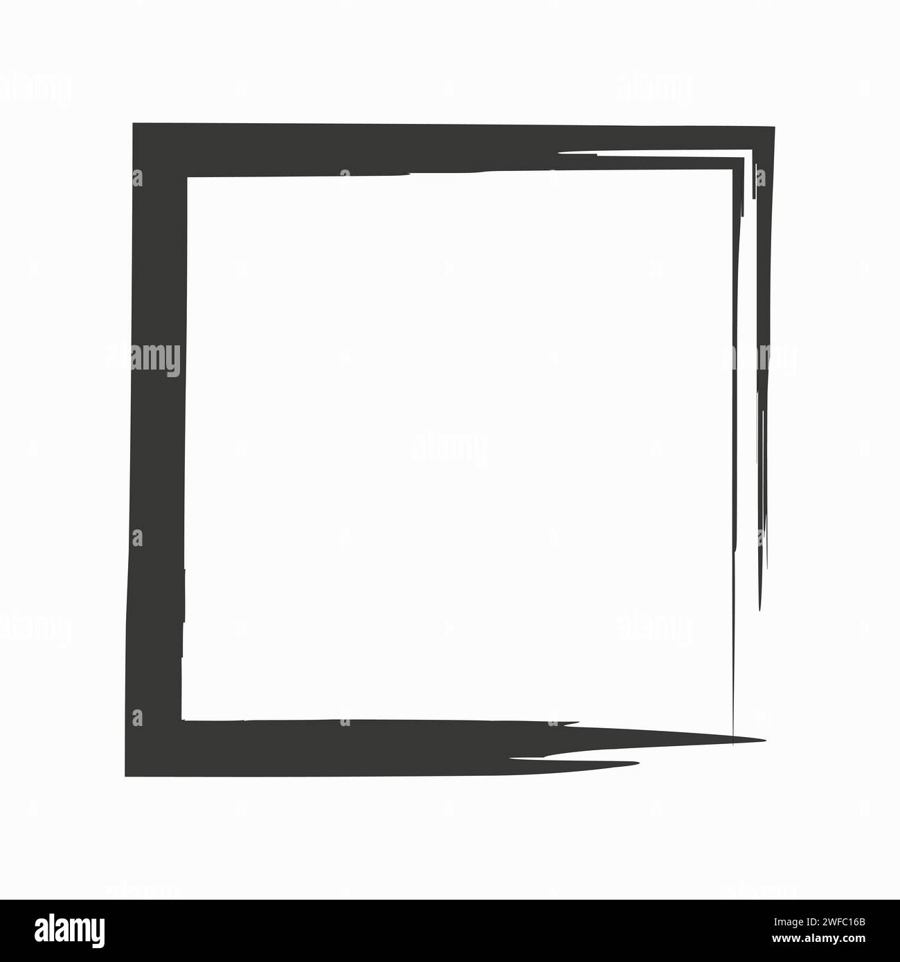 Box border outline drawing hi-res stock photography and images - Alamy