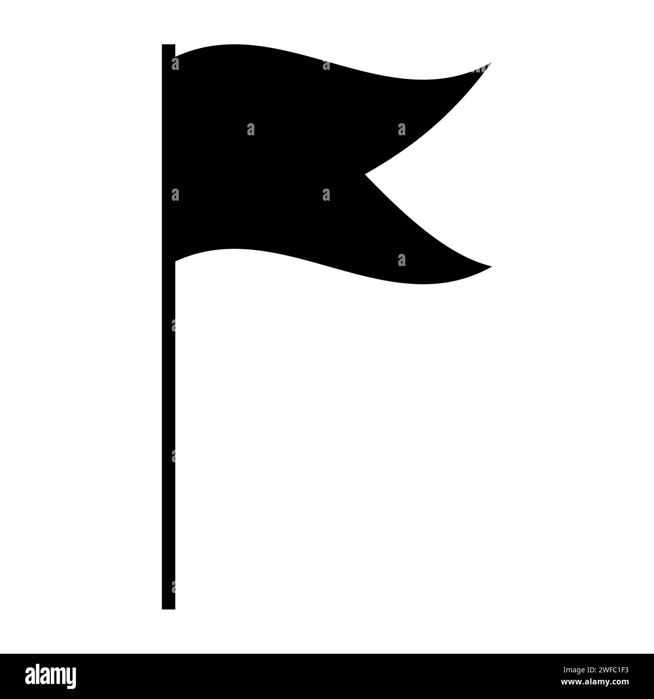 Small flag icon. Black silhouette shape. Navigation button. App element ...