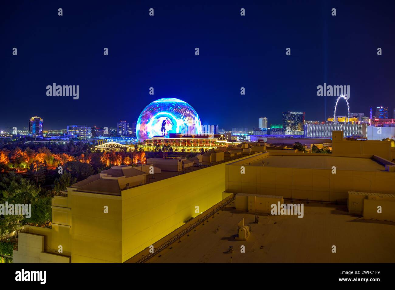 Msg sphere las vegas hi-res stock photography and images - Alamy