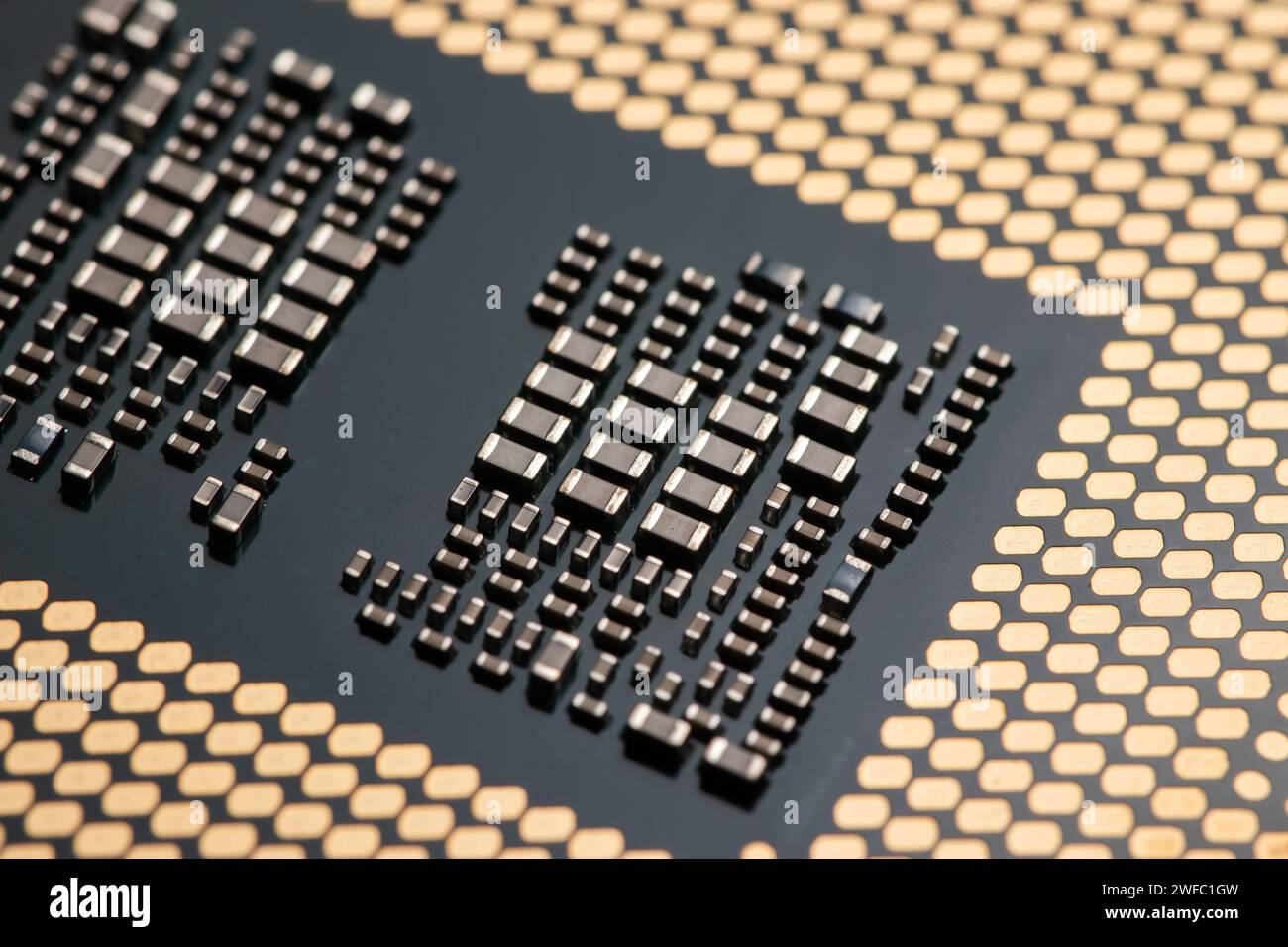 cpu gold pins microchip processor computer component technology. Macro photography Central ...