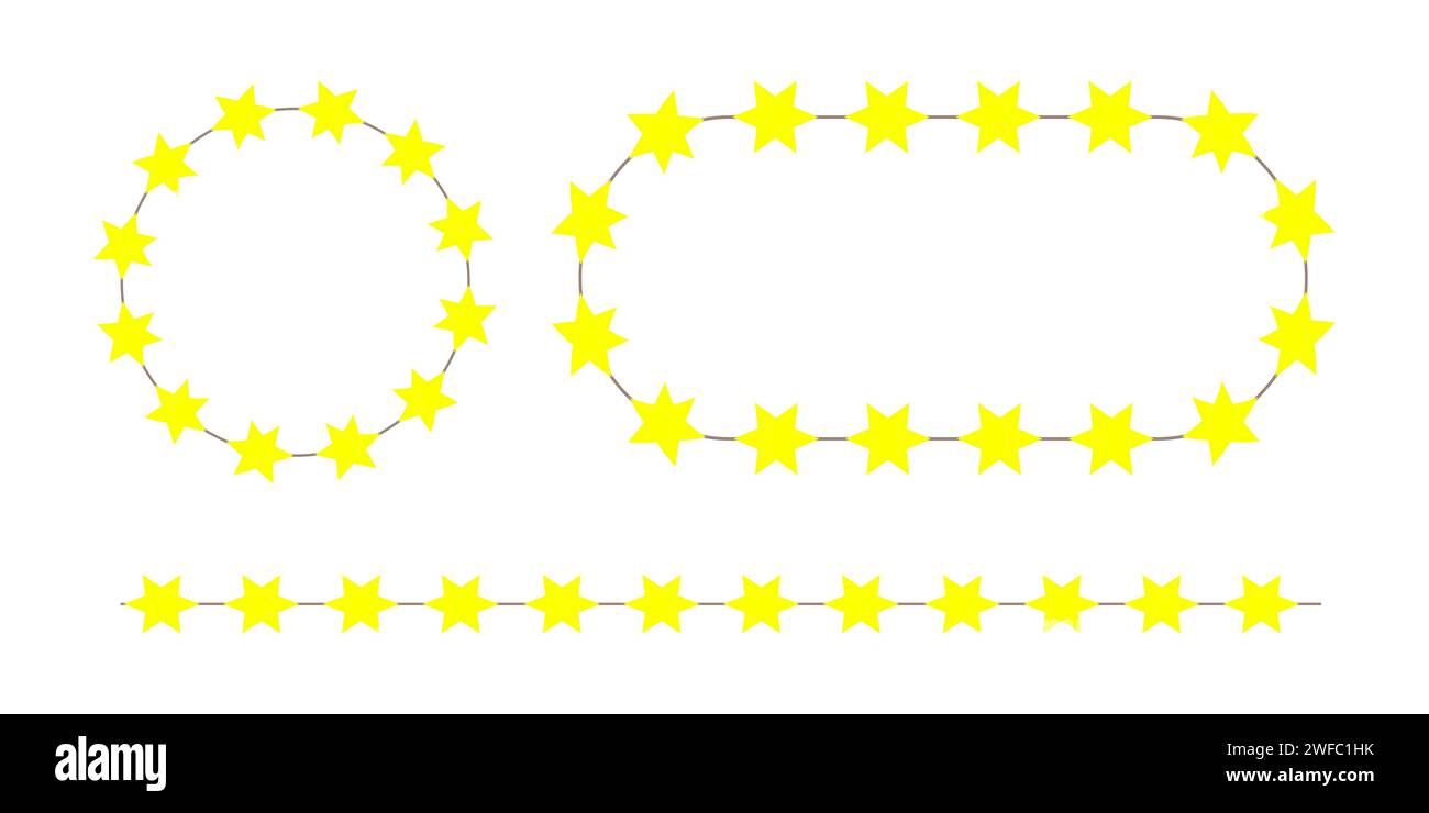 Round from star. Celebration art background. Flat golden pattern ...