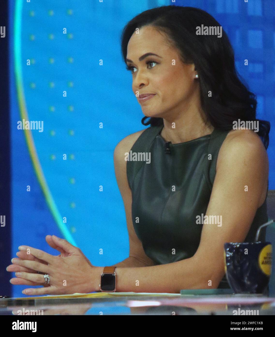 NEW YORK, NY- JANUARY 29: Lindsay Davis on the set of Good Morning ...