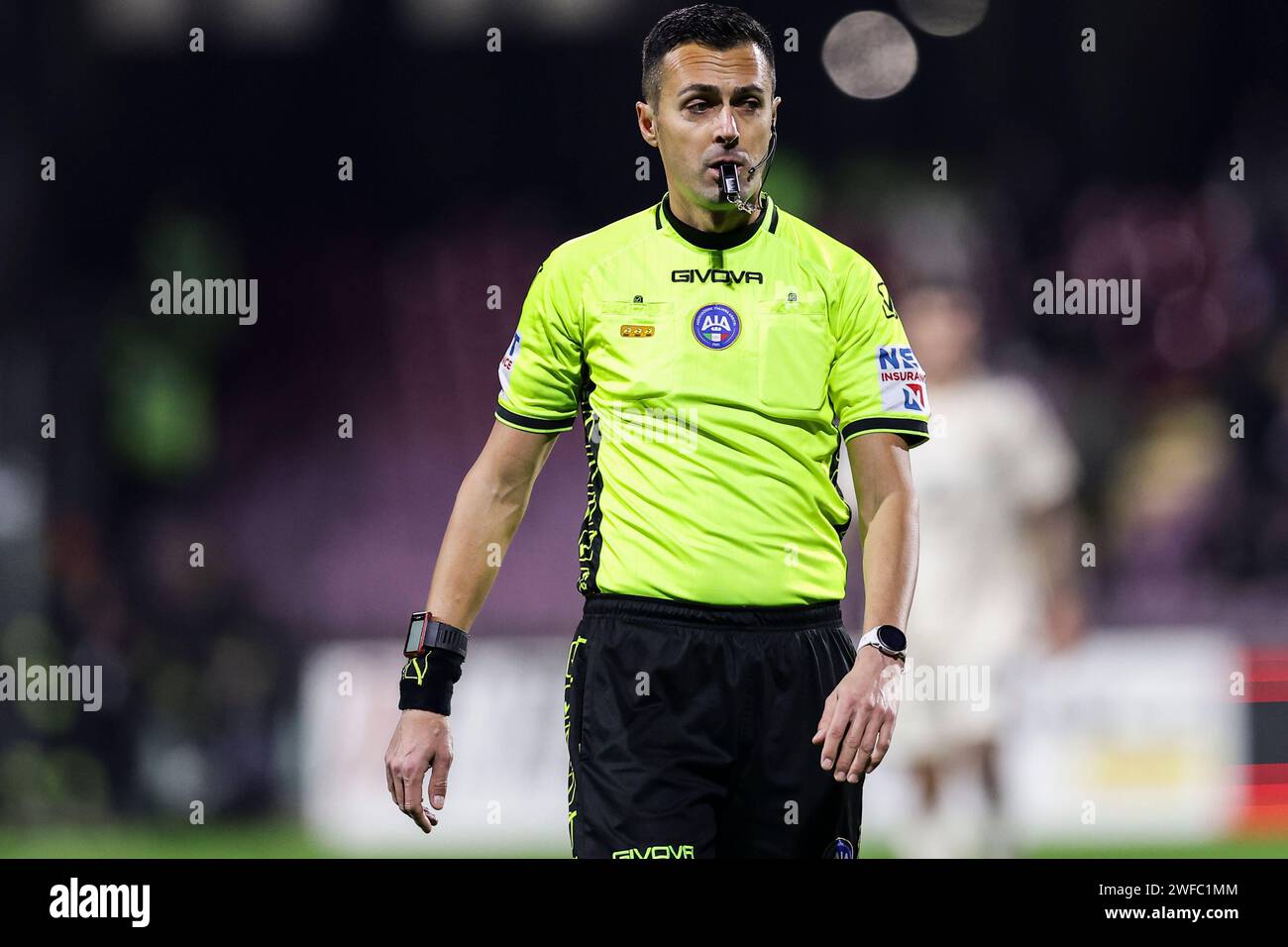 Italian referee Marco Di Bello during the Serie A football match ...