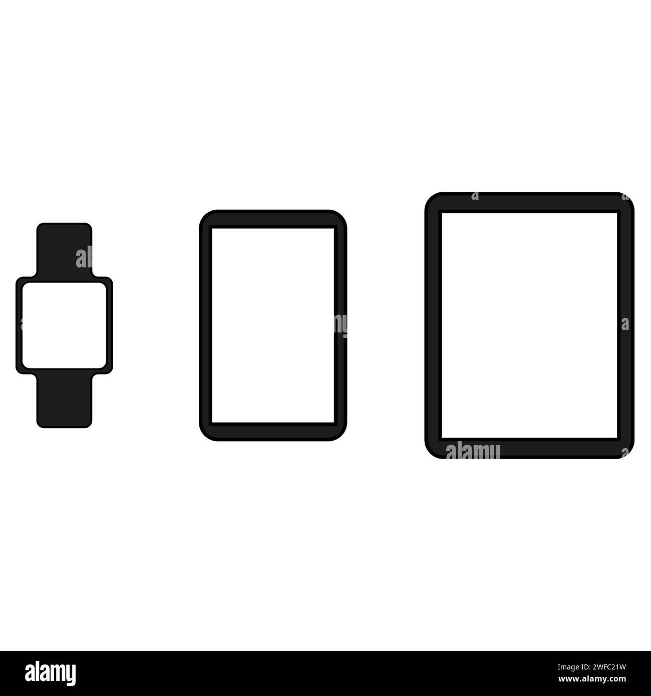 Gadgets icon. Tablet device sign. Smartphone symbol. Smart watch ...