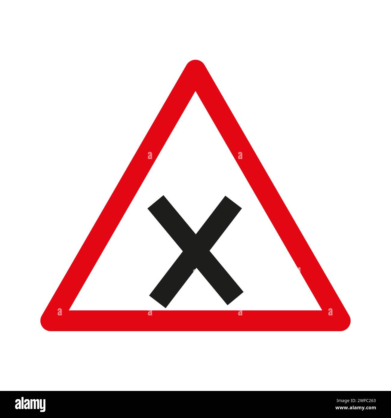Intersection of equivalence road icon. Information warning sign. Road ... Intersection of equivalence road icon. Information warning sign. Road ...