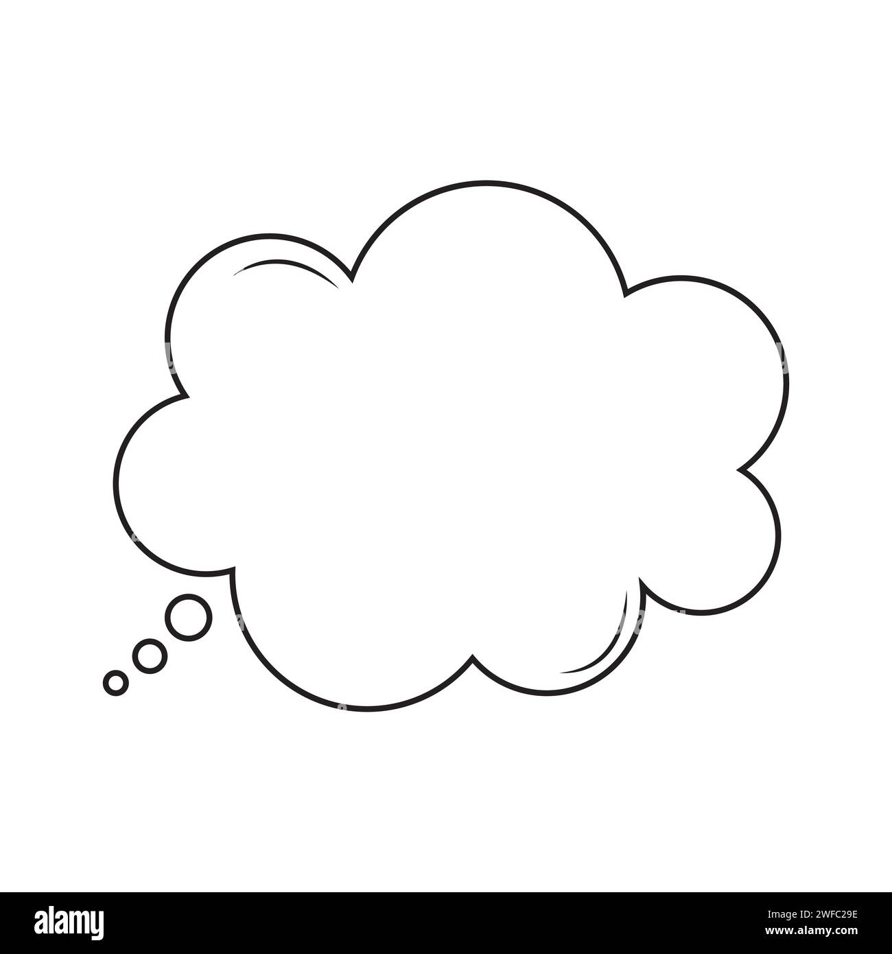 Chat cloud icon. Message sign. Communication background. Hand drawn ...