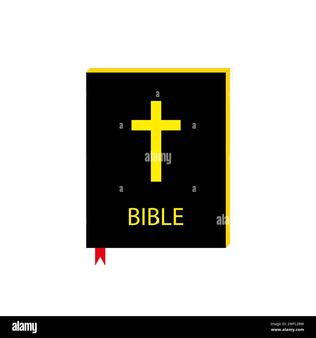 Black Bible On White Background Vector Illustration Stock Image Eps 10 Stock Vector Image