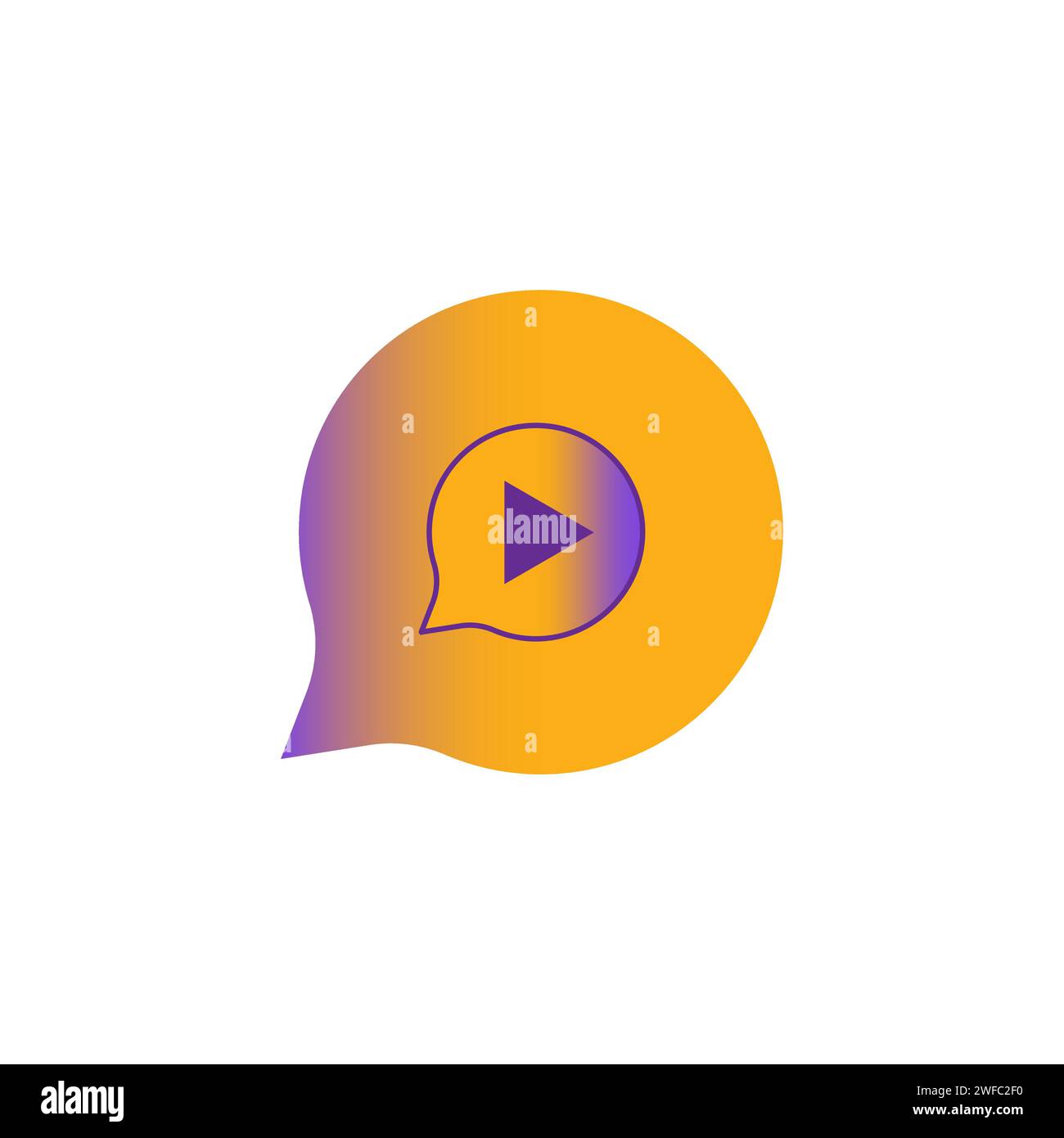 Frame message play button. Text message. Vector illustration. Stock ...