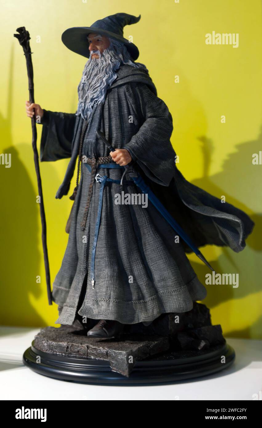 The Lord of the Rings Statue of Gandalf the Grey, on display at the ...