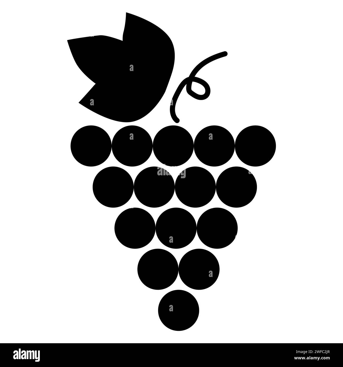 Grape silhouette icon. Fresh fruit logo. Vine symbol. Flat design ... Grape silhouette icon. Fresh fruit logo. Vine symbol. Flat design ...