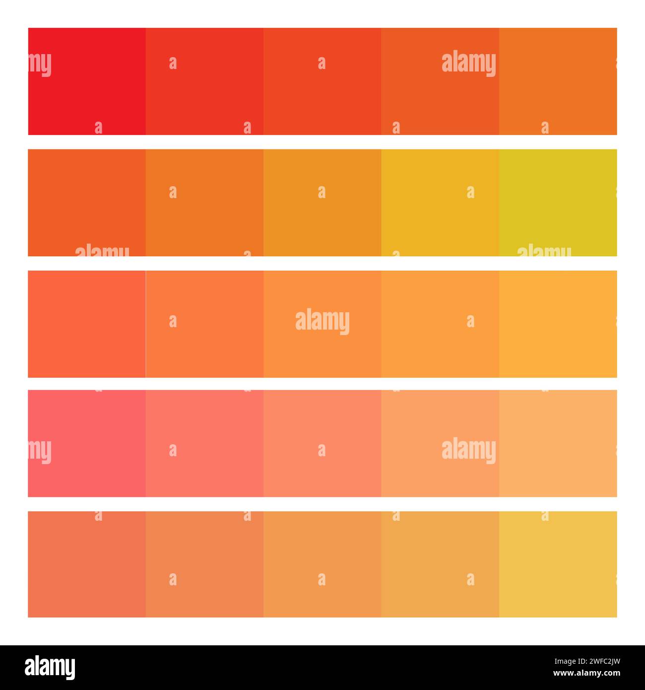 Red color palette. Yellow elements. Modern graphic. Fashion art ...