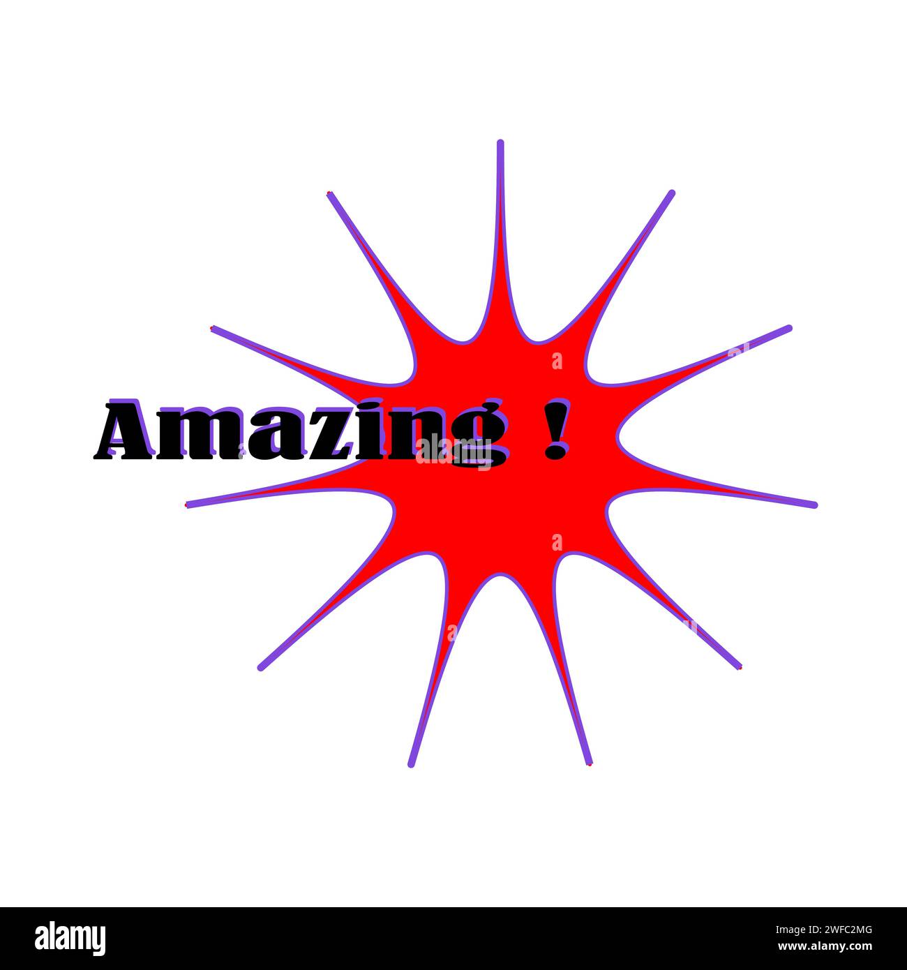 Red amazing explosion in retro style. Vintage design. Comic background ...