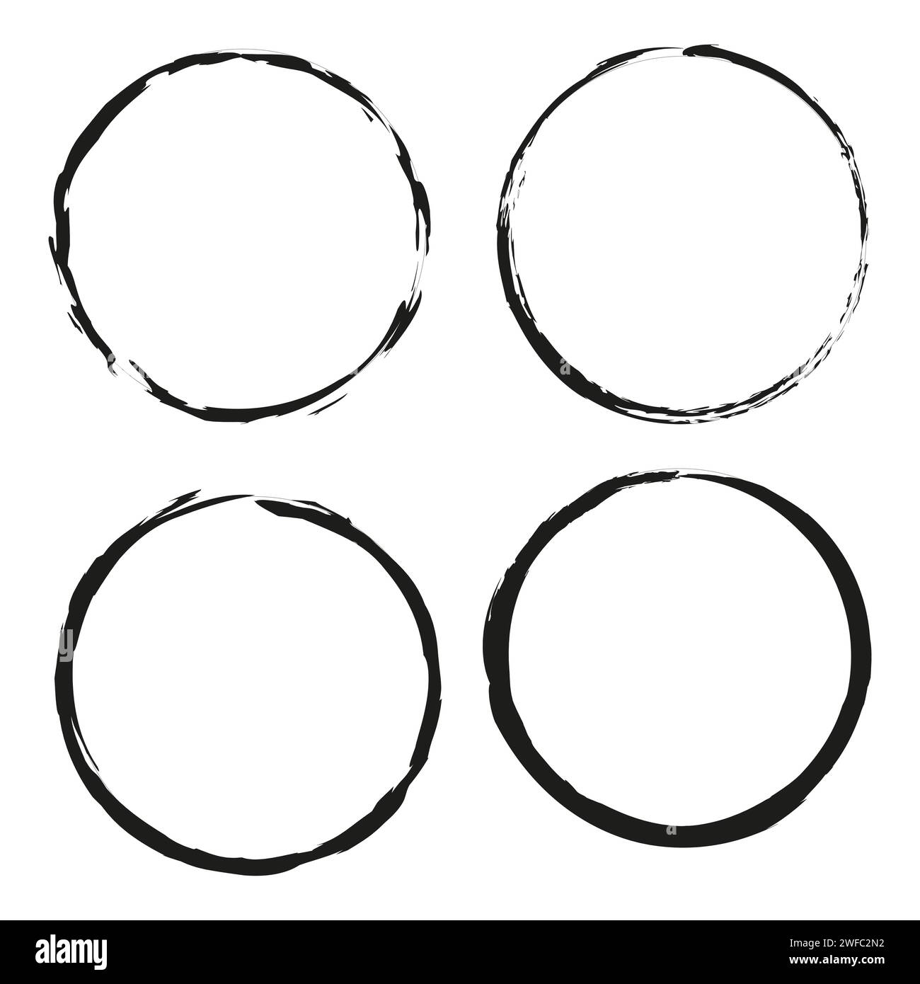 Set of Ink circle icon. Abstract emblems. Futuristic background ...