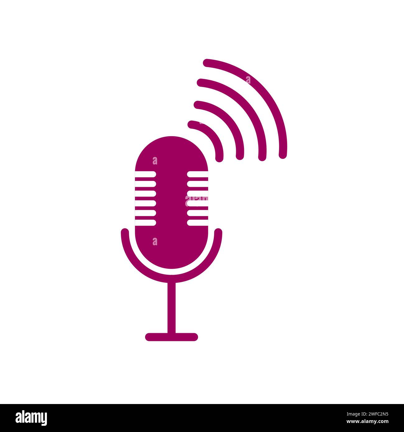 Microphone icon. Music stage. Concept graphic design element. Vector ...
