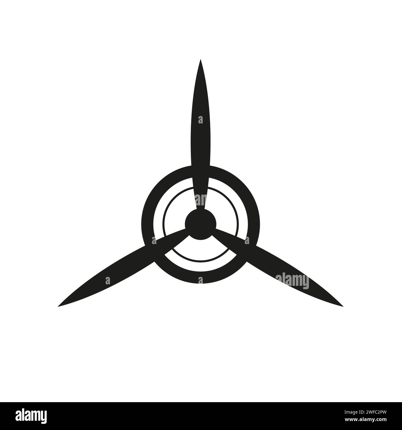 Vintage airplane propeller icon, great design for any purposes. Vector ...