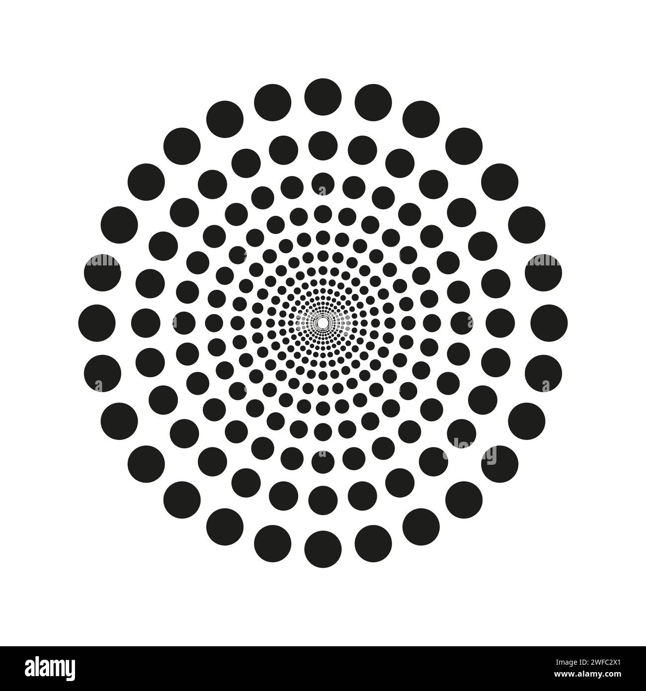 dot circle on white background. Art line ornament. Halftone art. Round ...