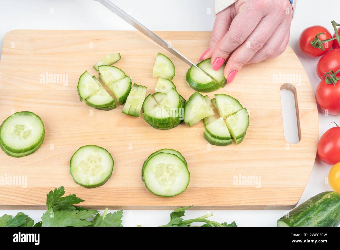 Cucumber pieces hi-res stock photography and images - Alamy