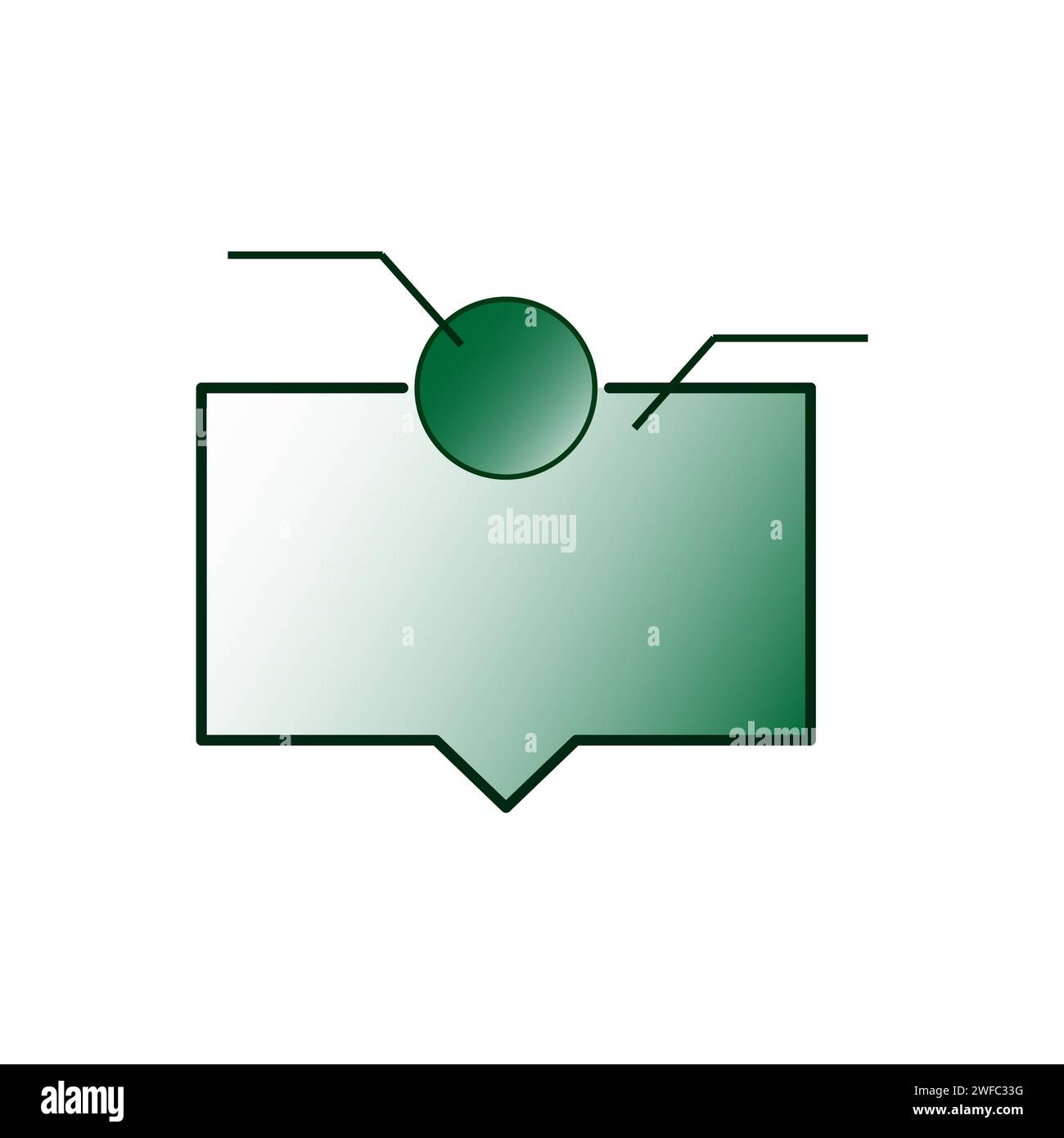 Empty message for marketing design. Message notification. Chat message ...