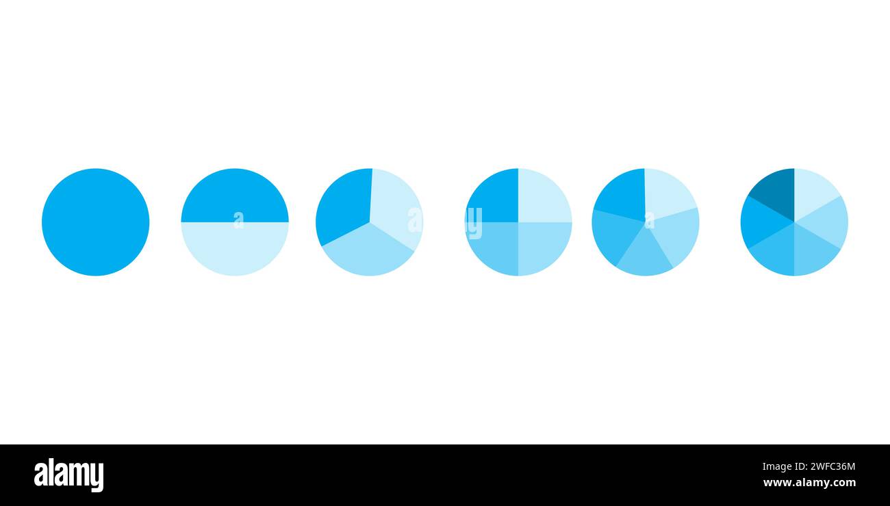 Blue round geometric element. Part of circle. Infographic set. Chart ...