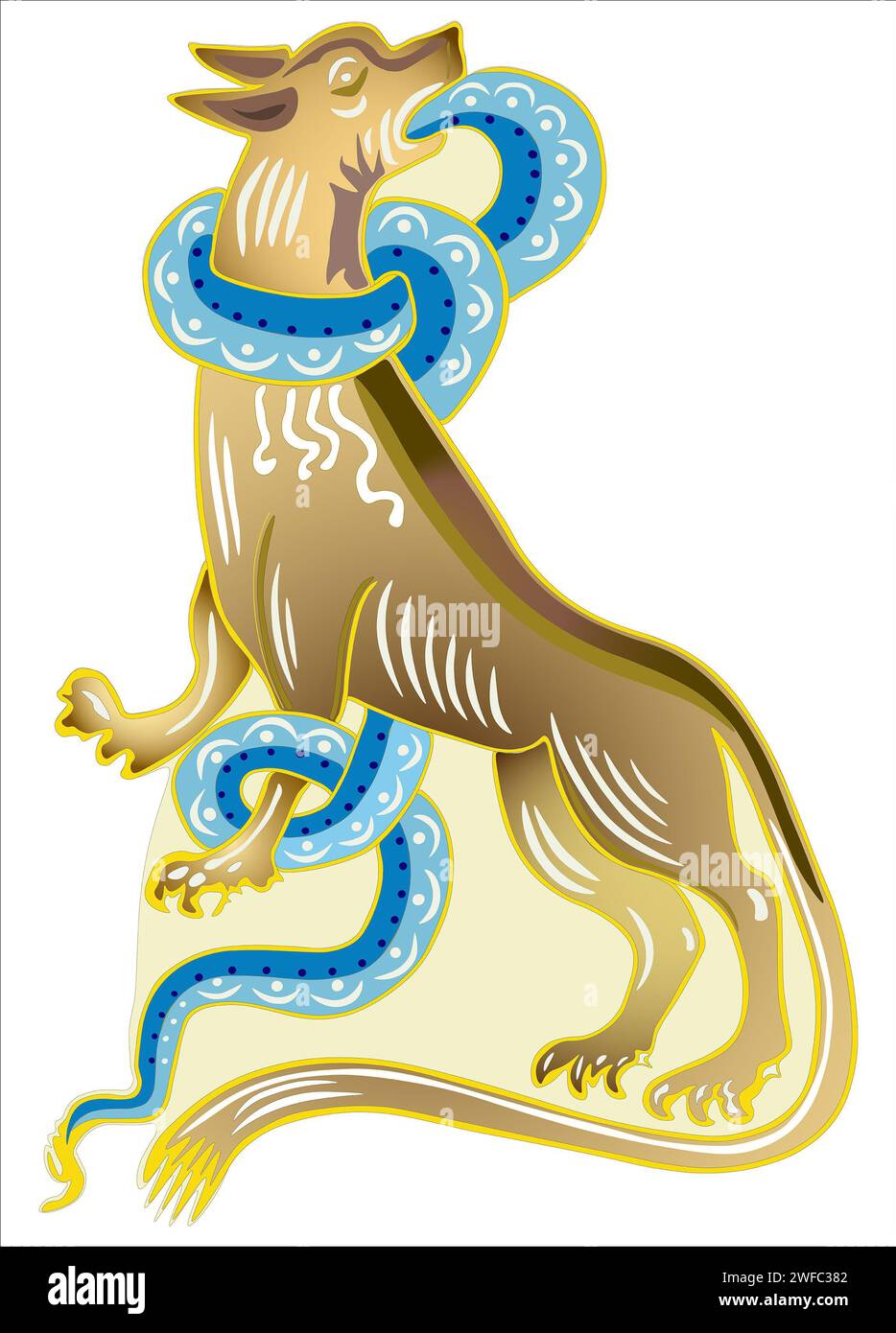 Cyrillic alphabet. Letters. Illustration, drawing of initial letters ...