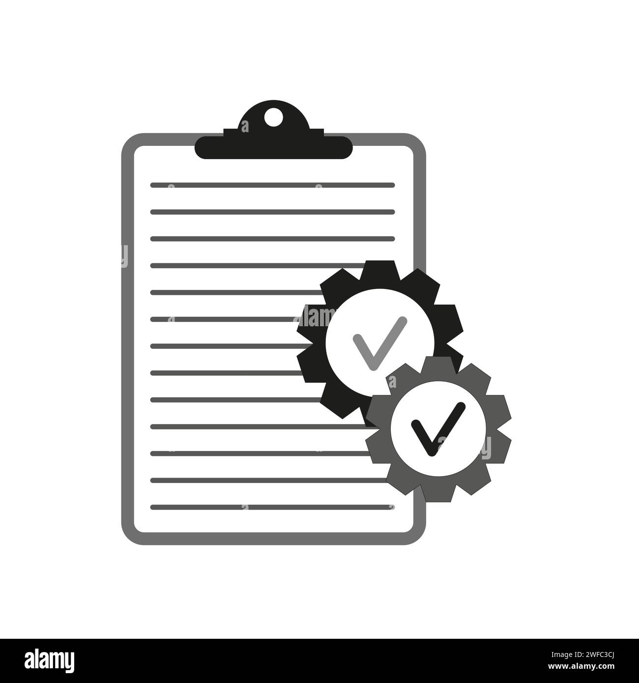 tablet for writing clock icon. Schedule concept. Document symbol ...
