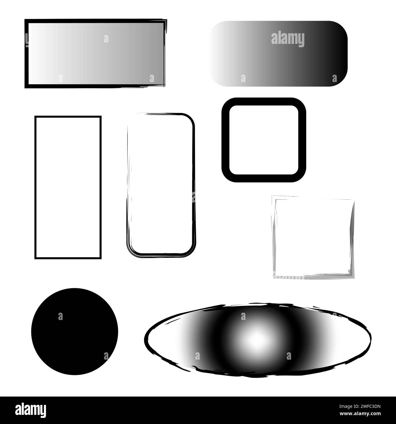 Frames in retro style. Edge frame. Vector illustration. Stock image ...