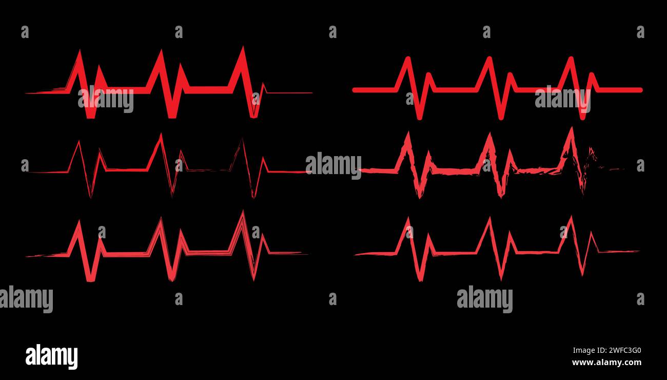 Cardiogram on black background. Cardiology icon. Illustration for ...