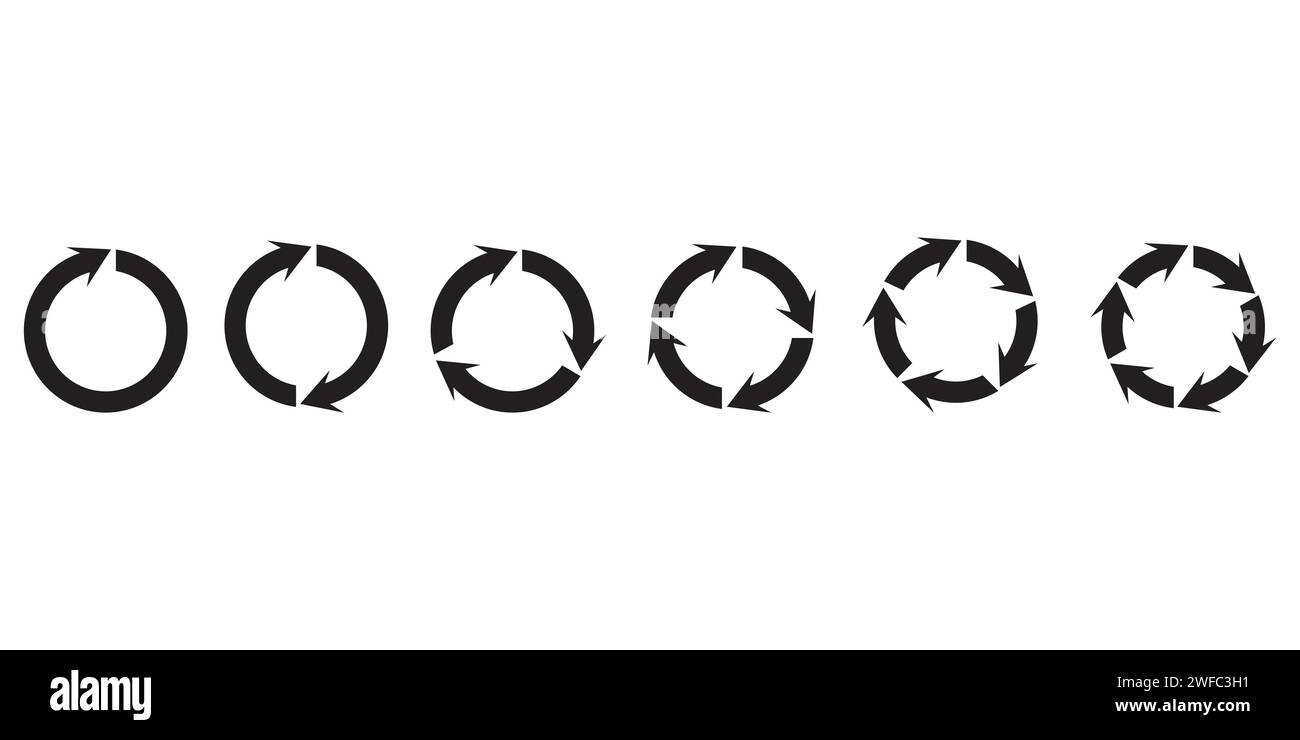 Cursor sign. Black circle of arrows. Arrow button symbol. Black circle ...