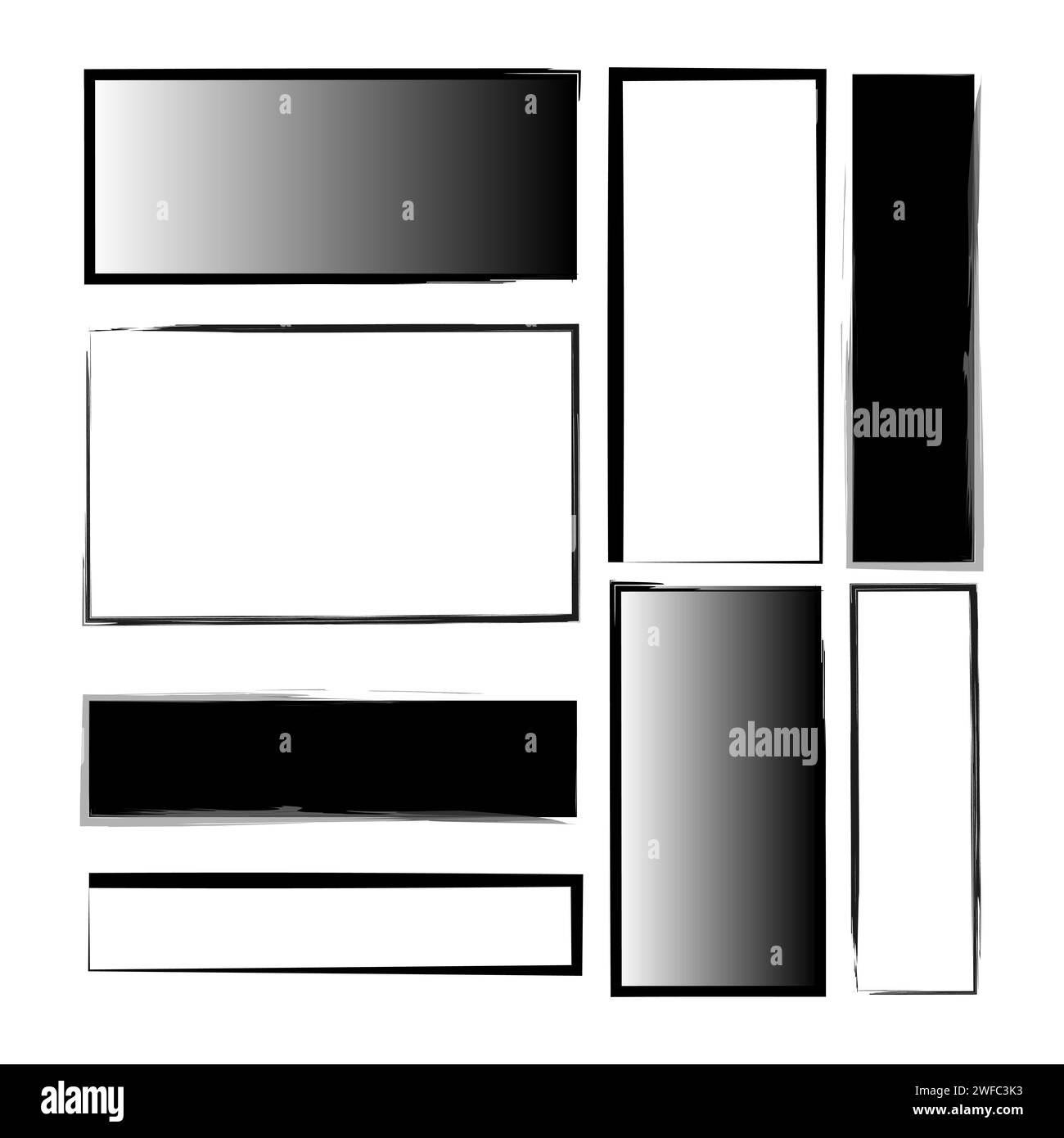 Box border outline drawing hi-res stock photography and images - Alamy