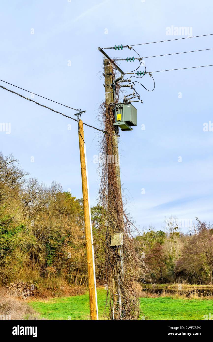 Electric post with transformer hi-res stock photography and images - Alamy