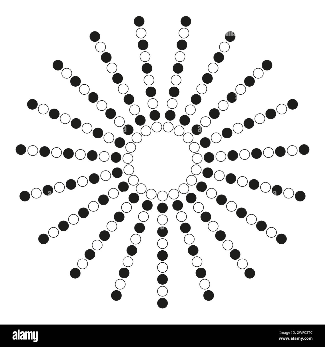 rays dots on halftone. Space background. Vector illustration. stock ...