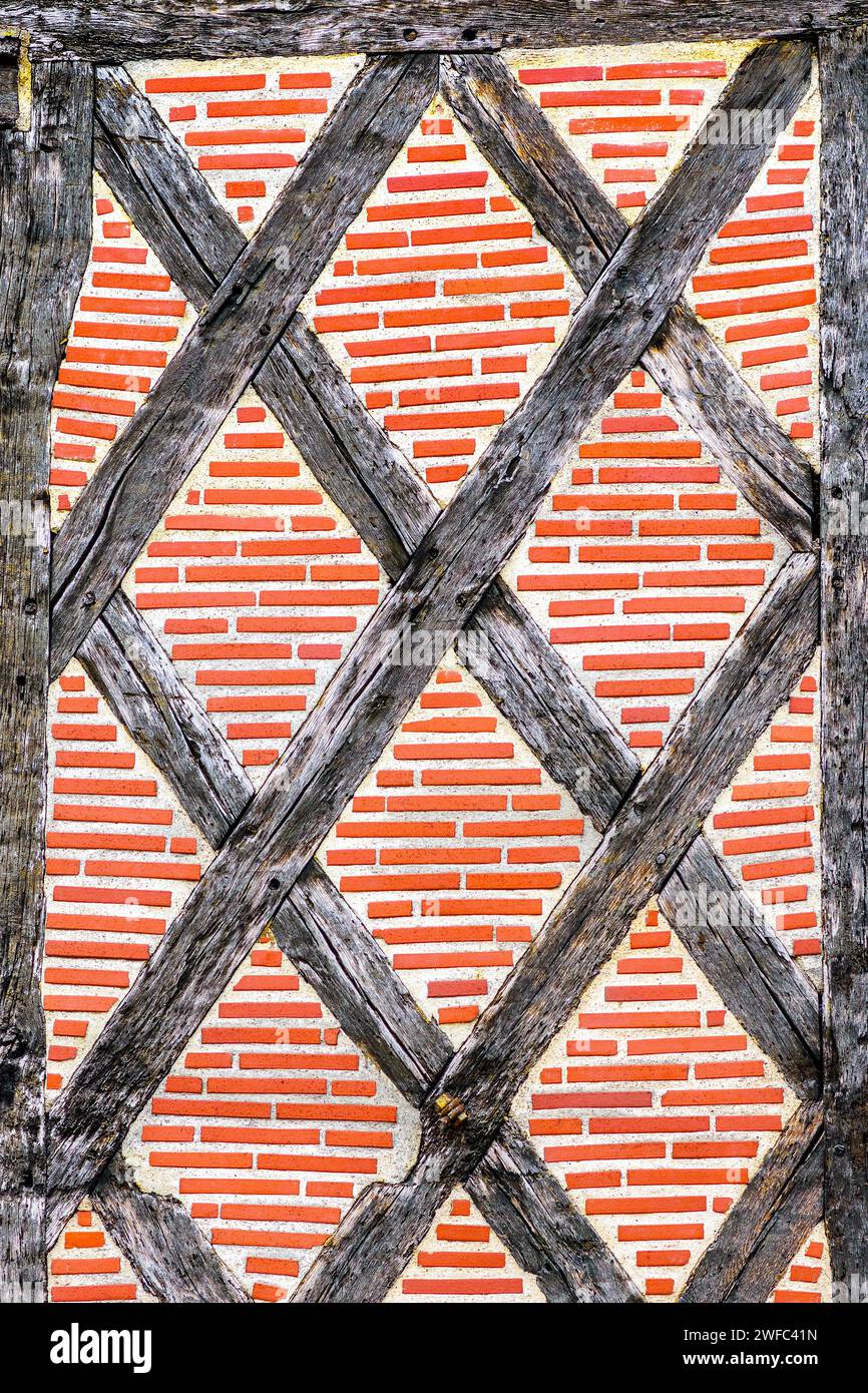 Brick, tile and timber details of 15th century house fronts in the ...
