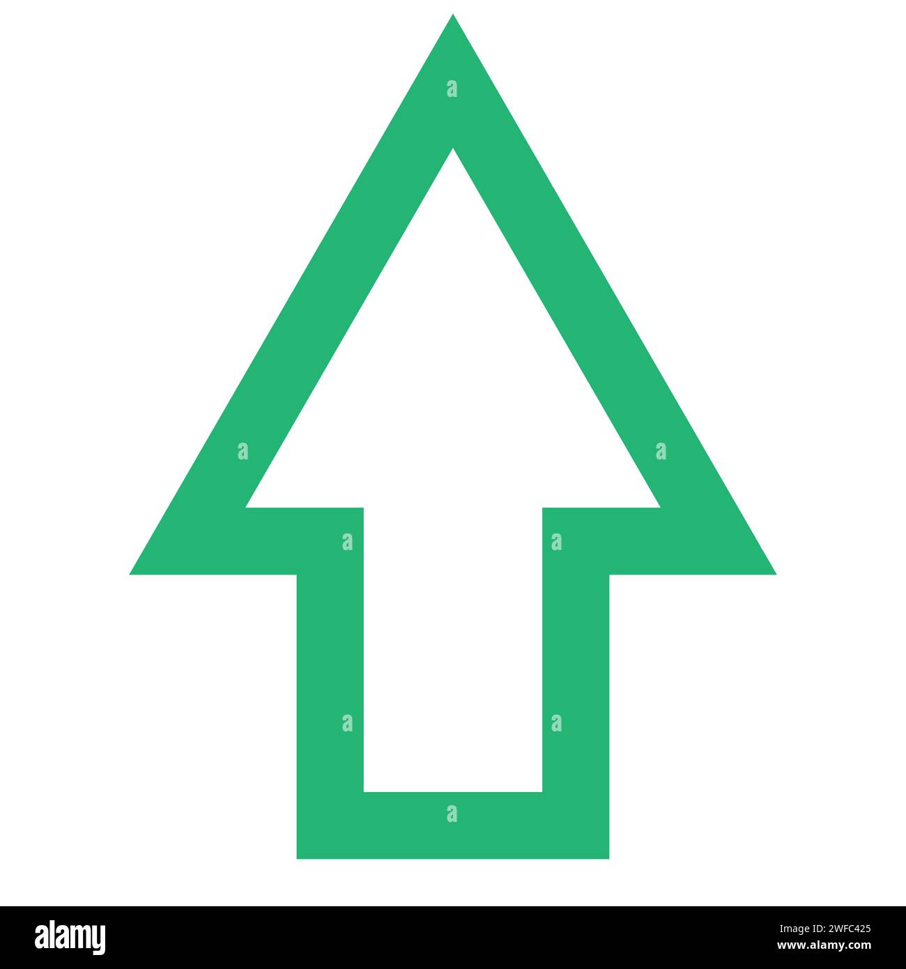 Arrow up icon. Green colors sign. Navigation element. Creative design ...