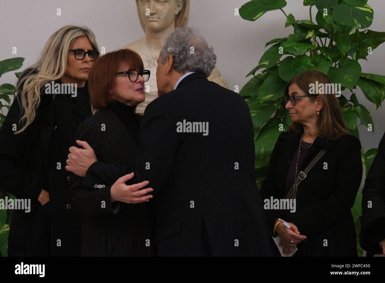Rome, Italy. 30th Jan, 2024. Rome, Sandra Milo's funeral home in the ...