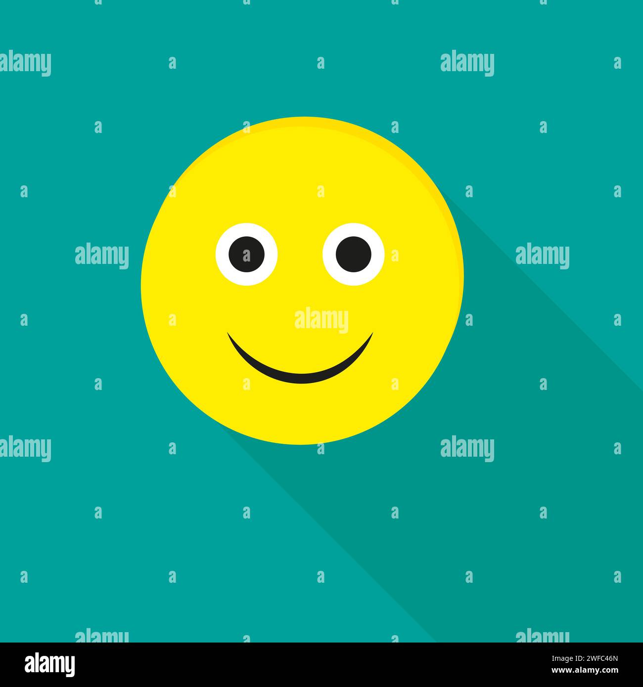 Smile icon. Smiley in flat style. Vector illustration. Stock image. EPS ...