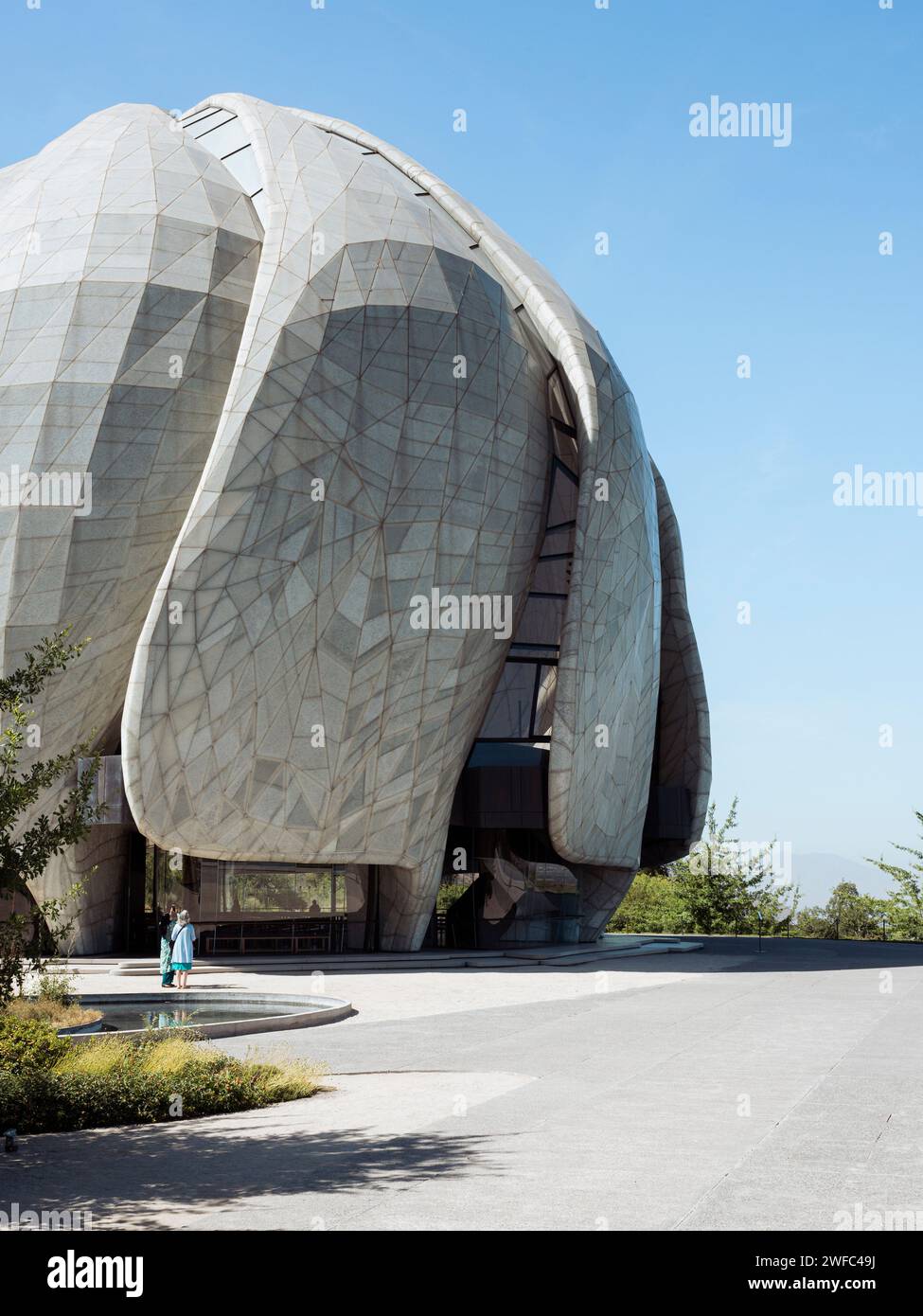 Side elevation of wings with multiple cast-glass translucent panels ...